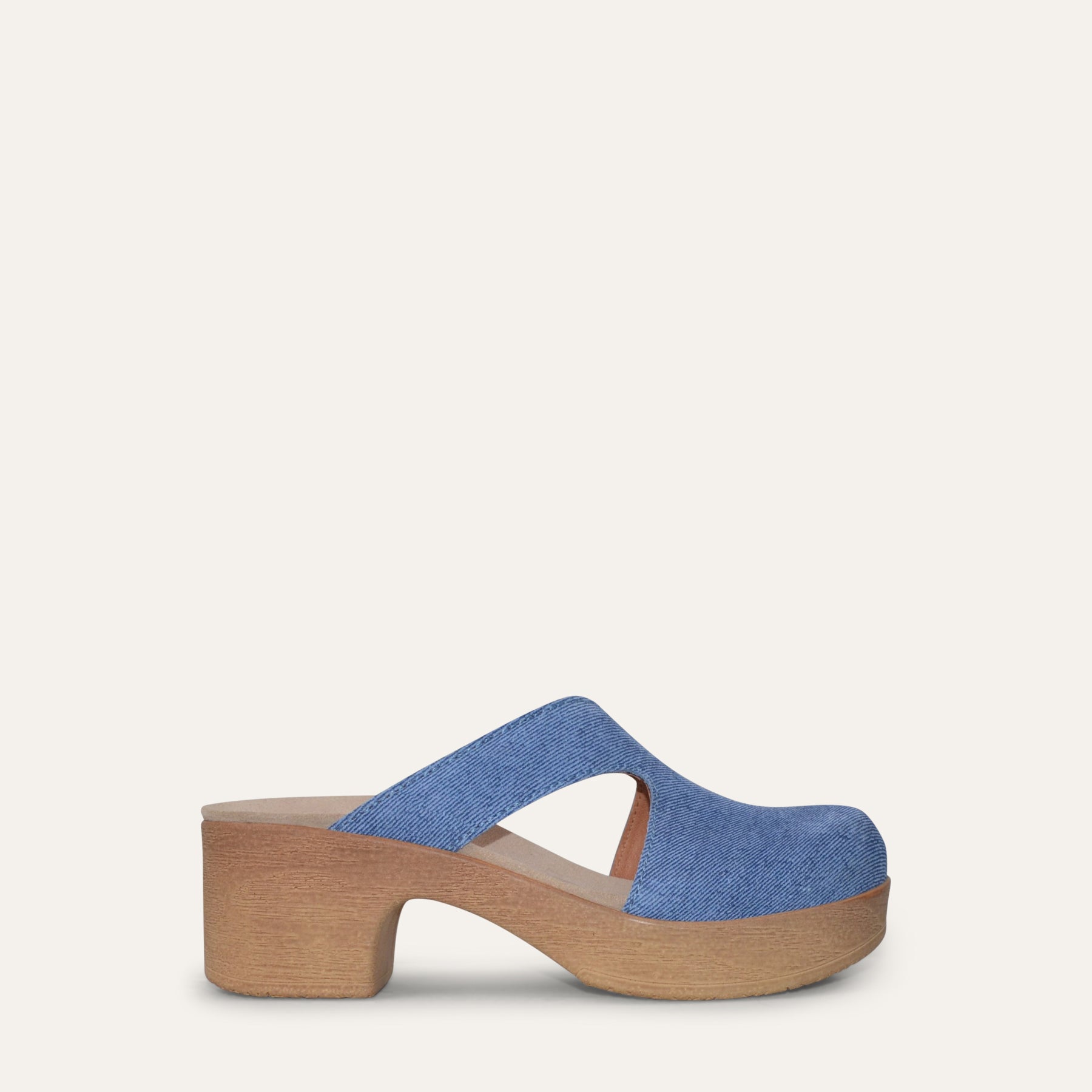 Calou Clogs | Eivor blue jeans suede clog
