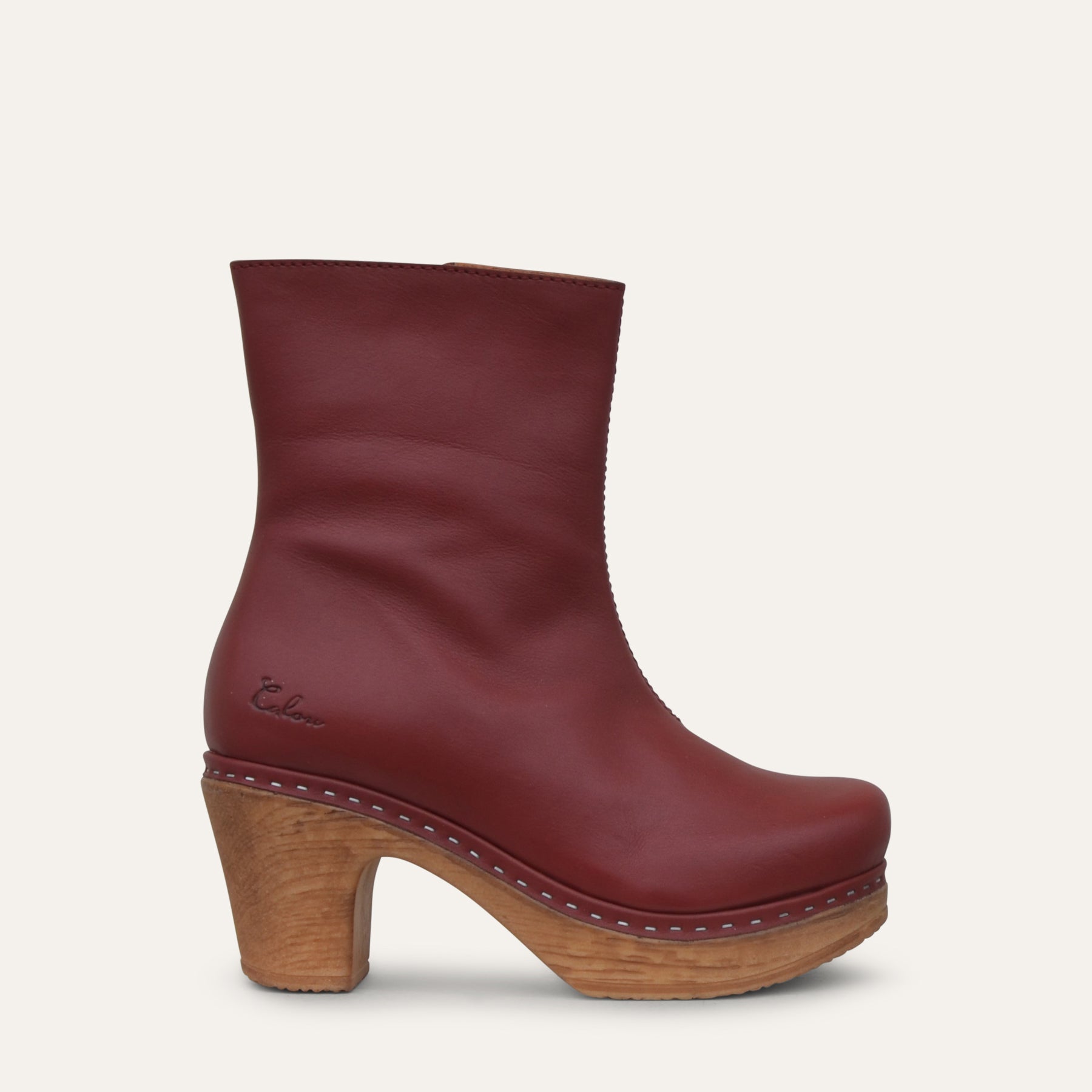 Molly Boot Bordeaux | Platform Clog Boots – Calou Clogs