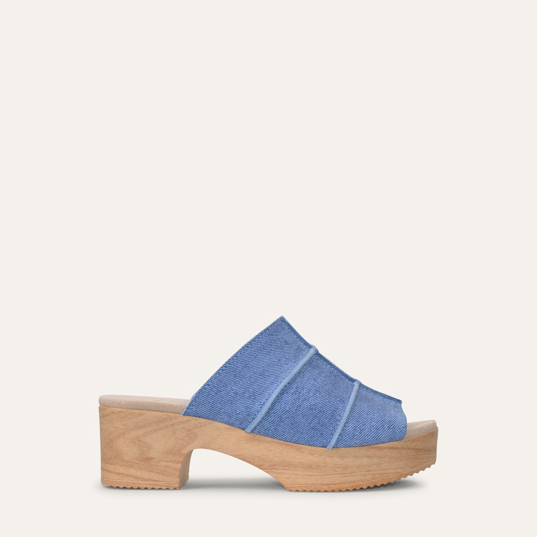 Calou Clogs | Tova Blue jeans suede clog sandal